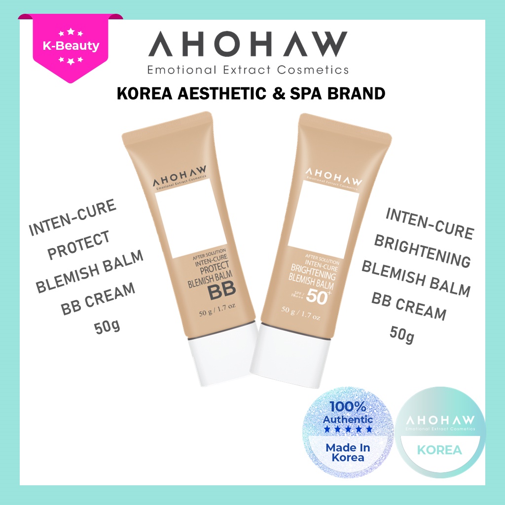 [AHOHAW] INTEN-CURE BB Cream 2 types | BRIGHTENING BB Cream 50ml | PROTECT BB CREAM 50ml ...