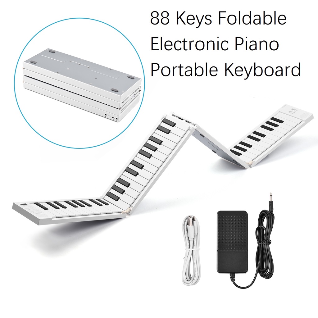MIDIPLUS 88 Keys Foldable Electronic Piano Portable Piano Keyboard 128 ...