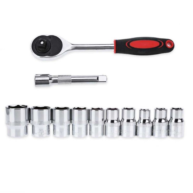 Cr-V Drive Socket Wrench Set 1/4 Handle 12 PCS | Shopee Malaysia