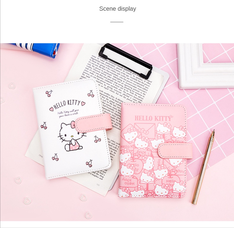 Hello Kitty PU Leather Notebook Creative Cartoon Handbook Cute Girl ...