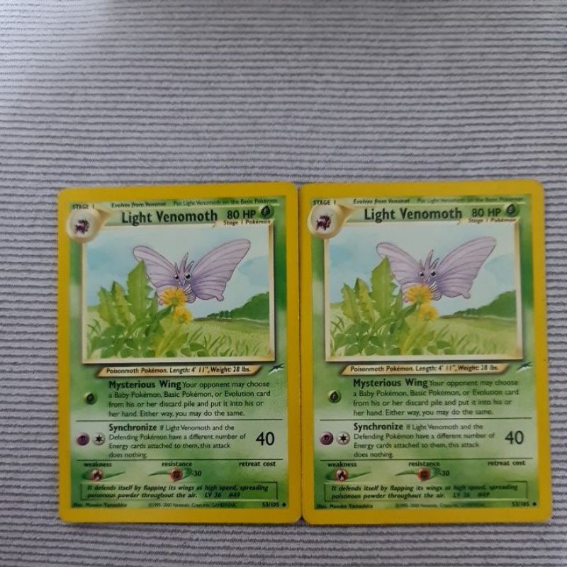 2 pcs of Light Venomoth Pokemon Card | Shopee Malaysia