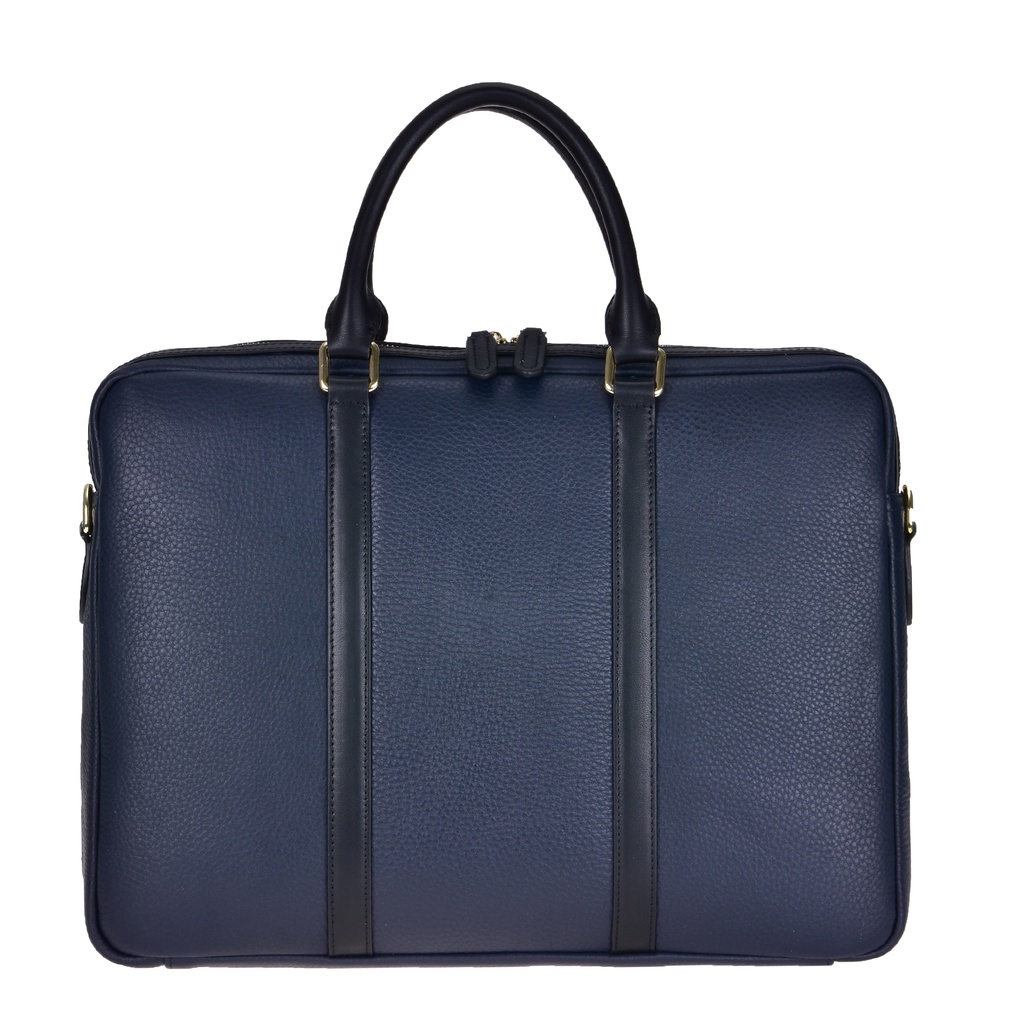 Charles Berkeley DURHAM Genuine Leather Briefcase Laptop Bag Document ...