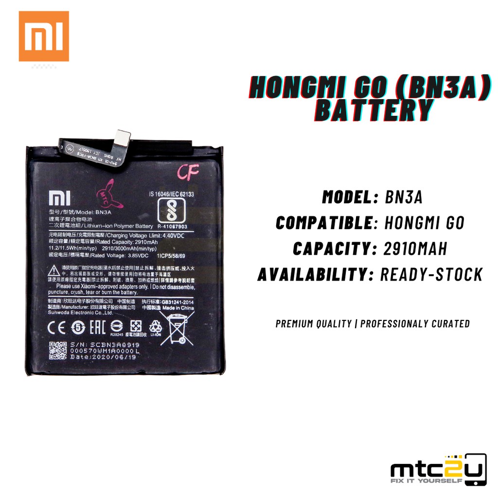 BATTERY HONGMI GO (BN3A)/BATERI-HONGMI GO (BN3A) | Shopee Malaysia