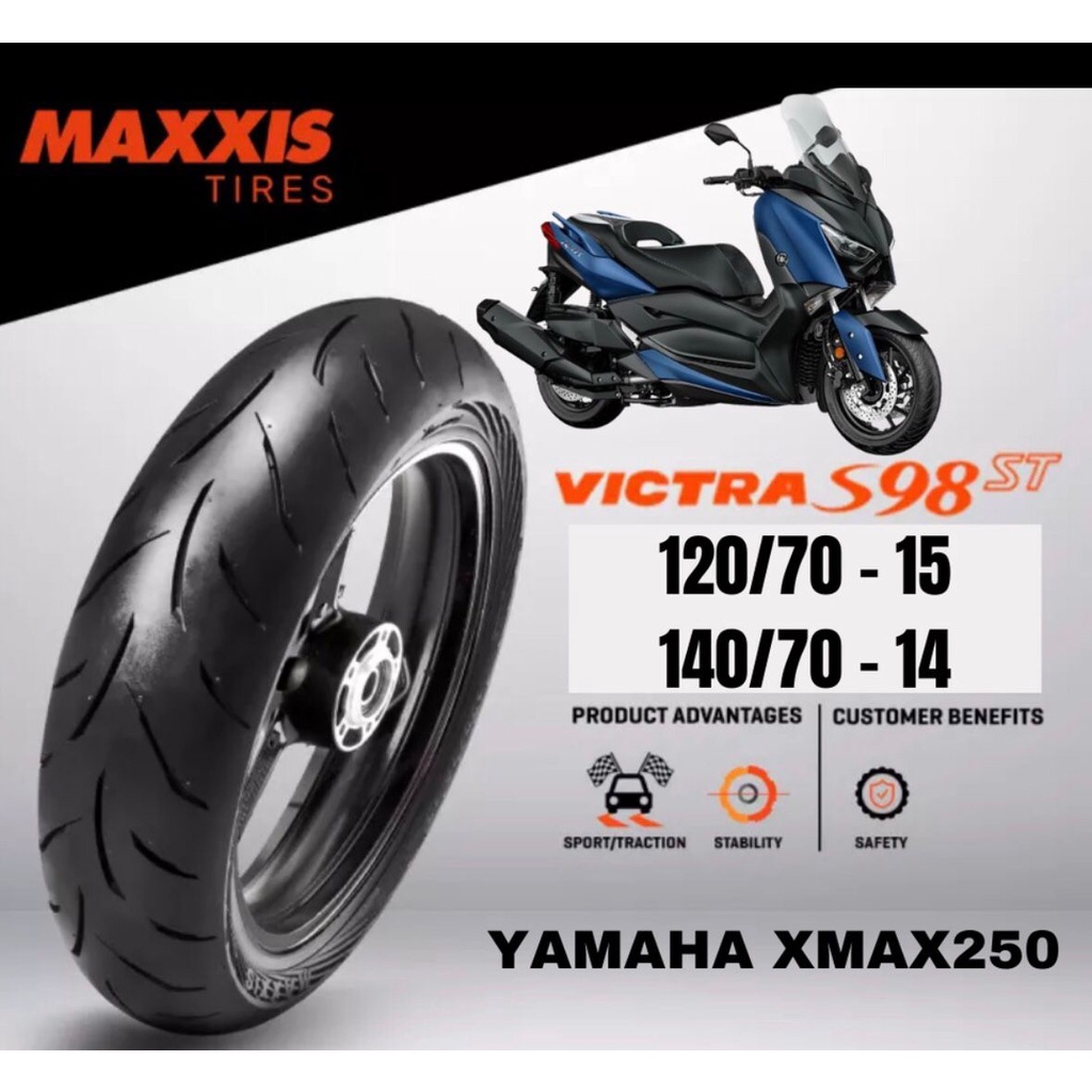 2025} MAXXIS Victra S98 Yamaha Xmax Honda Forza Scooter Tayar Tires 120 ...