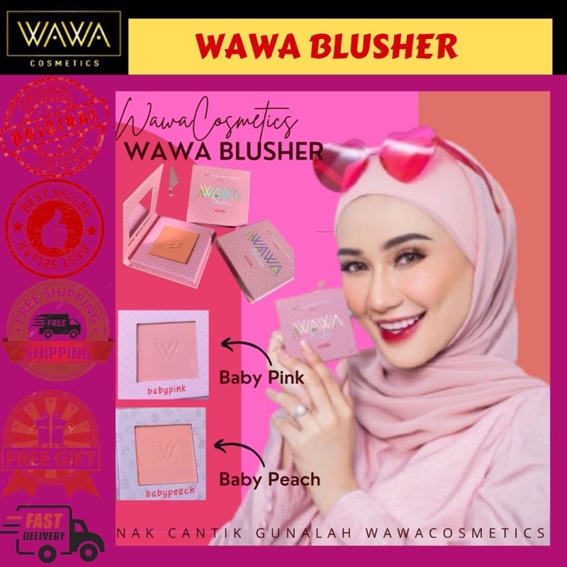 ‼️🔥𝐂𝐋𝐄𝐀𝐑𝐀𝐍𝐂𝐄 𝐒𝐓𝐎𝐂𝐊🔥‼️ WAWA BLUSHER PEACH | PINK | ORIGINAL HQ ...
