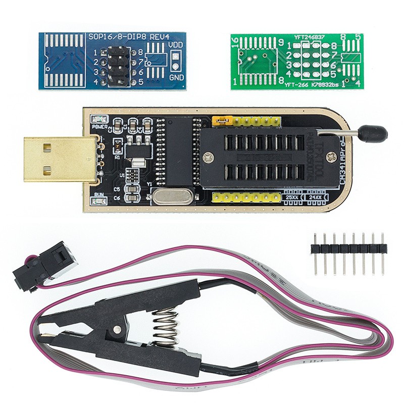 CH341A/CH341B 24 25 Series EEPROM Flash BIOS USB Programmer Module ...