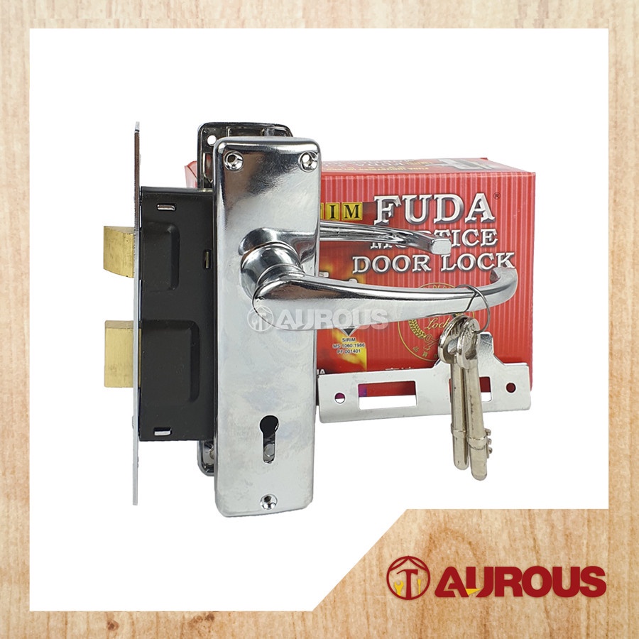 FIM FUDA 2-LEVER / 3-LEVER CHROME MORTISE DOOR LOCK HANDLE (#2822/#3835 ...