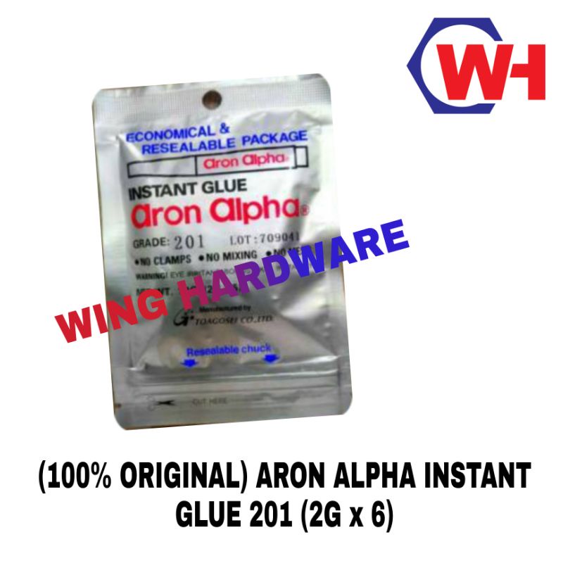 (100% ORIGINAL) ARON ALPHA INSTANT GLUE 201 (2G x 6) | Shopee Malaysia