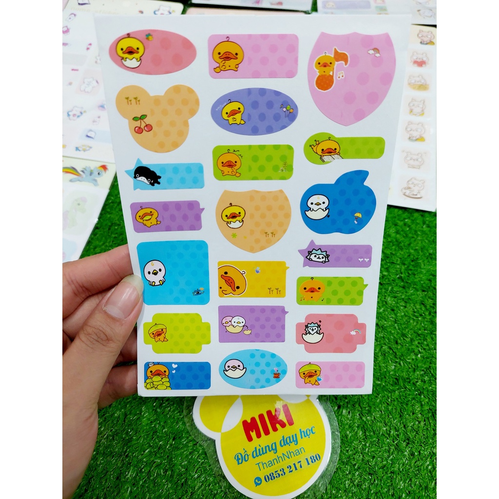 Name card sticker - mini Name label for children (Miki Teaching ...