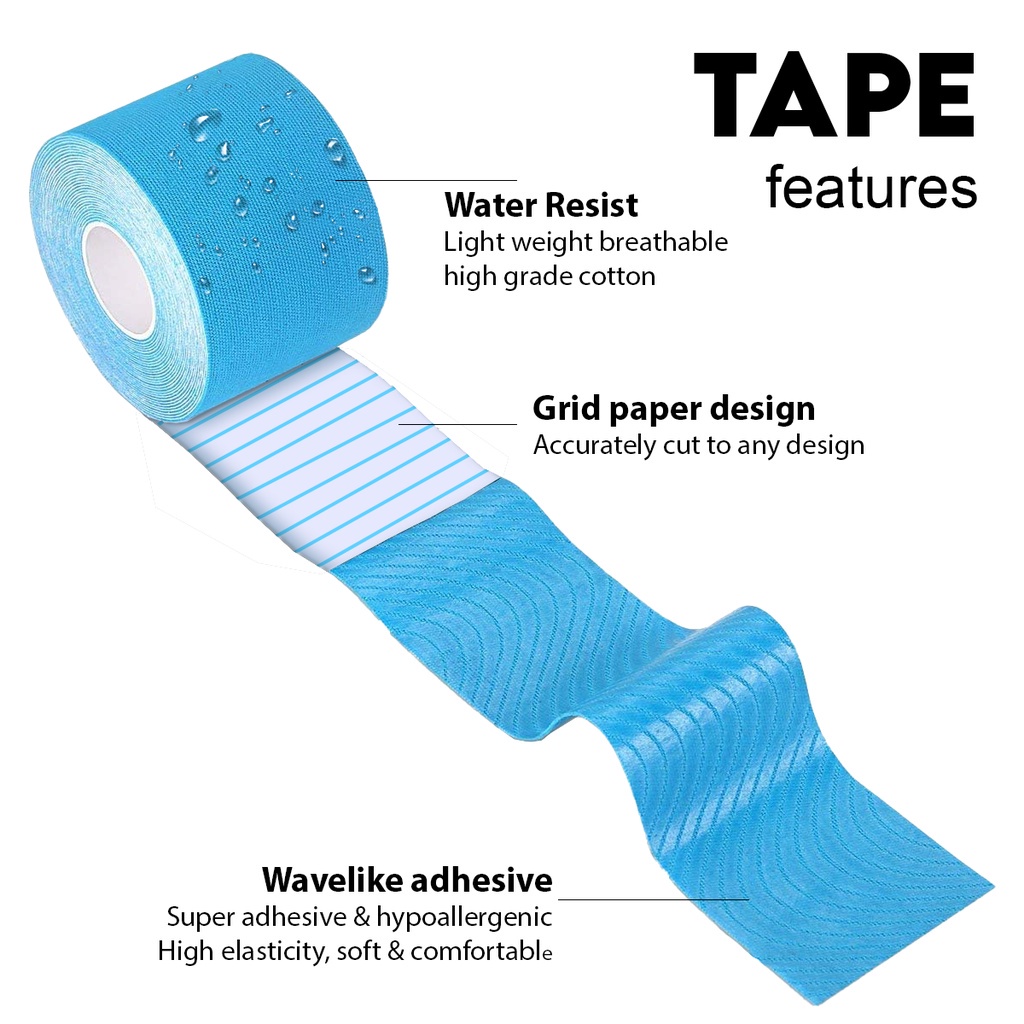 Fitness Kinesiology Sport Elastic Tape Physio Strapping Muscle Tape ...