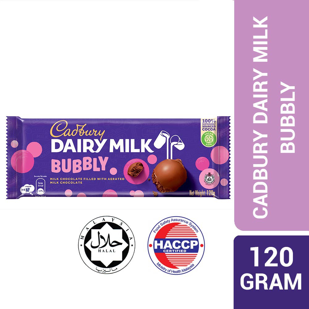 [Ready Stock] Cadbury Dairy Milk Chocolate Bubbly 120G | Shopee Malaysia