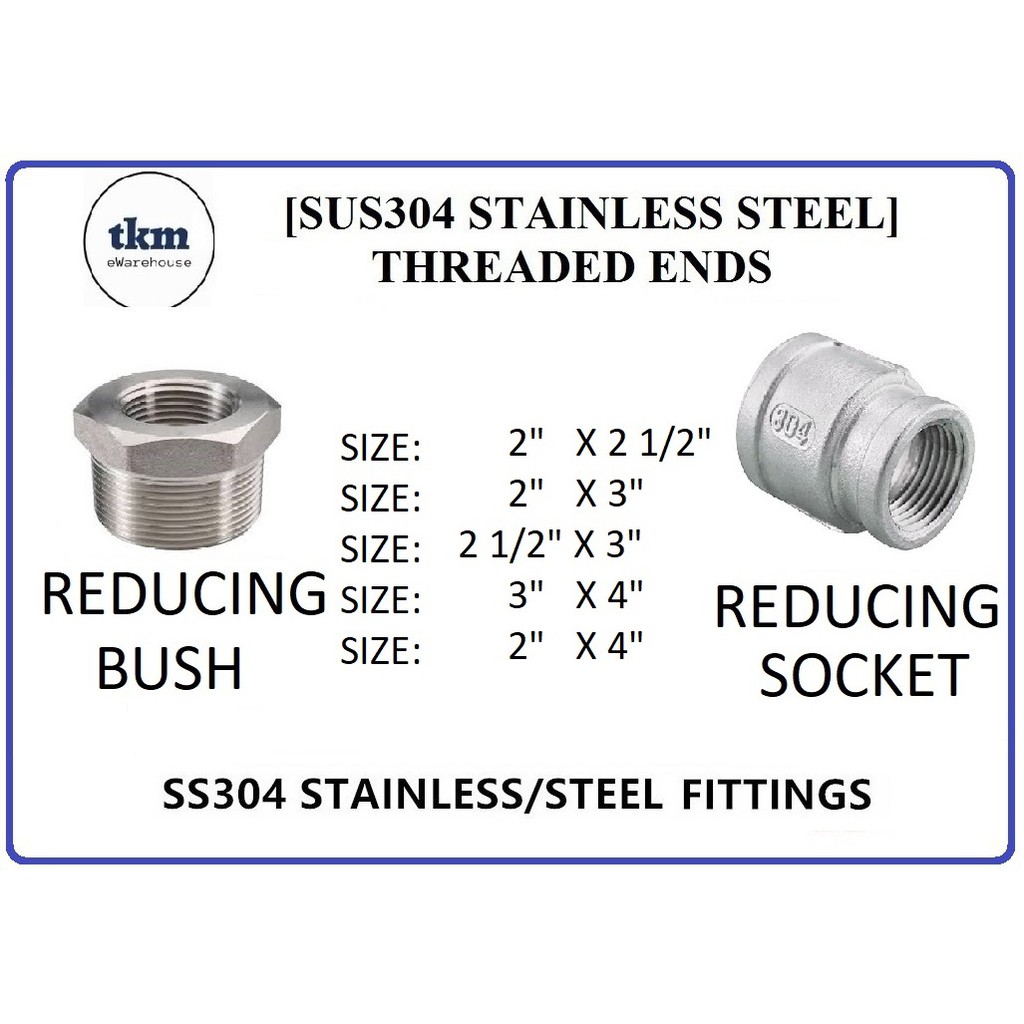 [2" / 2 1/2" / 3" / 4" ] Stainless Steel SUS304 Reducing Un-Equal ...