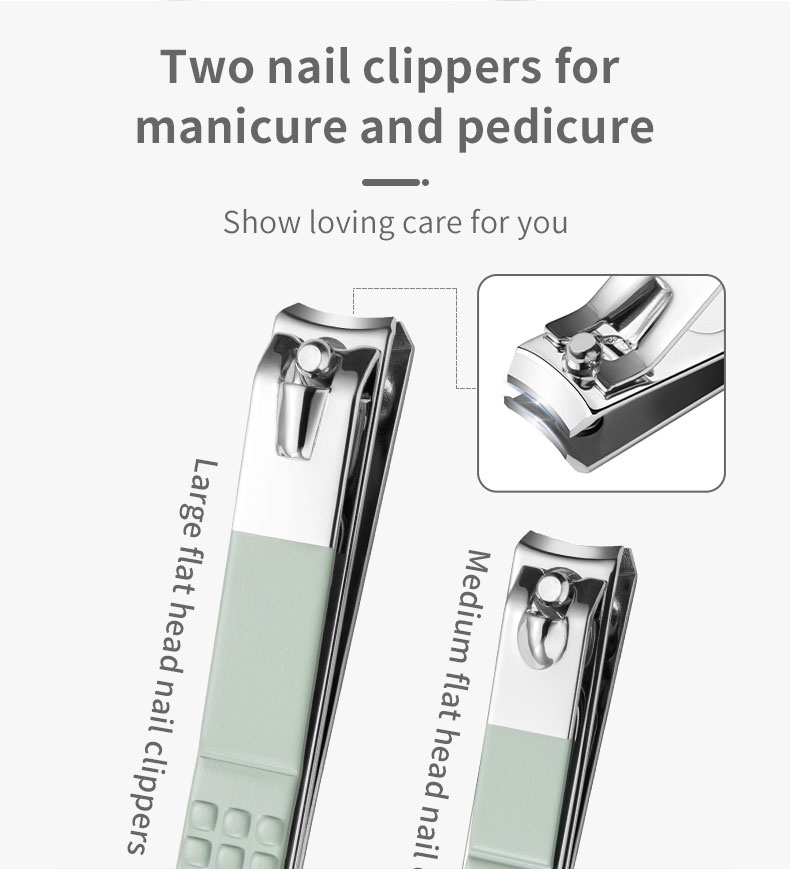 12/16pcs Nail Clippers Set Stainless Nail Clipper Ear Pick Nail Push ...