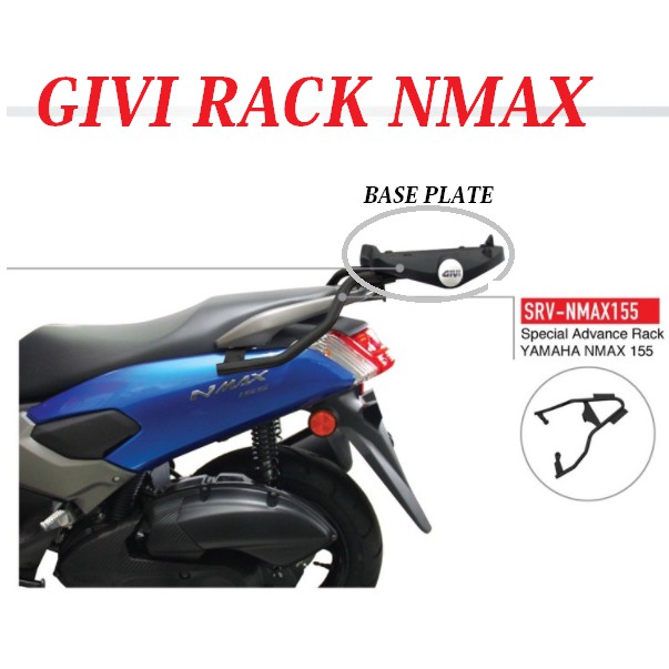 GIVI HEAVY DUTY RACK FOR YAMAHA NMAX 155 V1 / NMAX 155 -2020 (with base ...