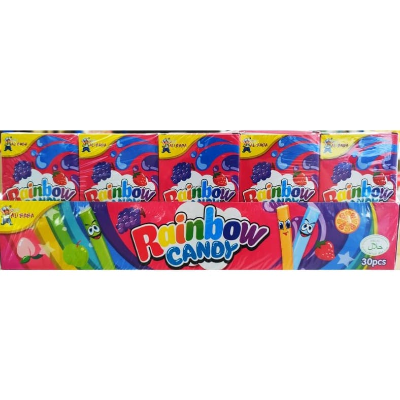 30pcs (ALIBABA) Rainbow Candy 彩虹糖 Gula Pelangi suitable for kids ...
