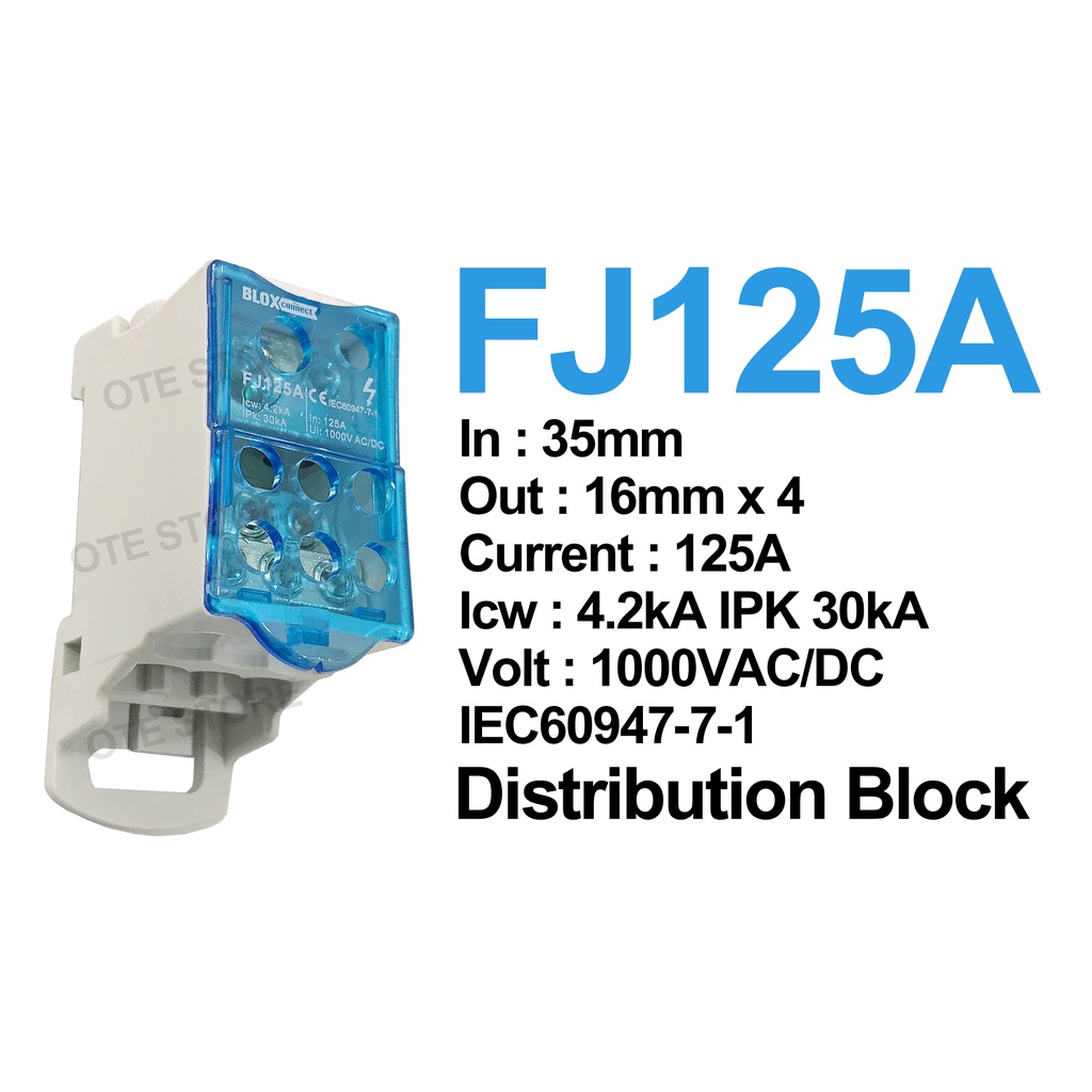 FJ125A 125A 1 Pole Distribution Block | Shopee Malaysia