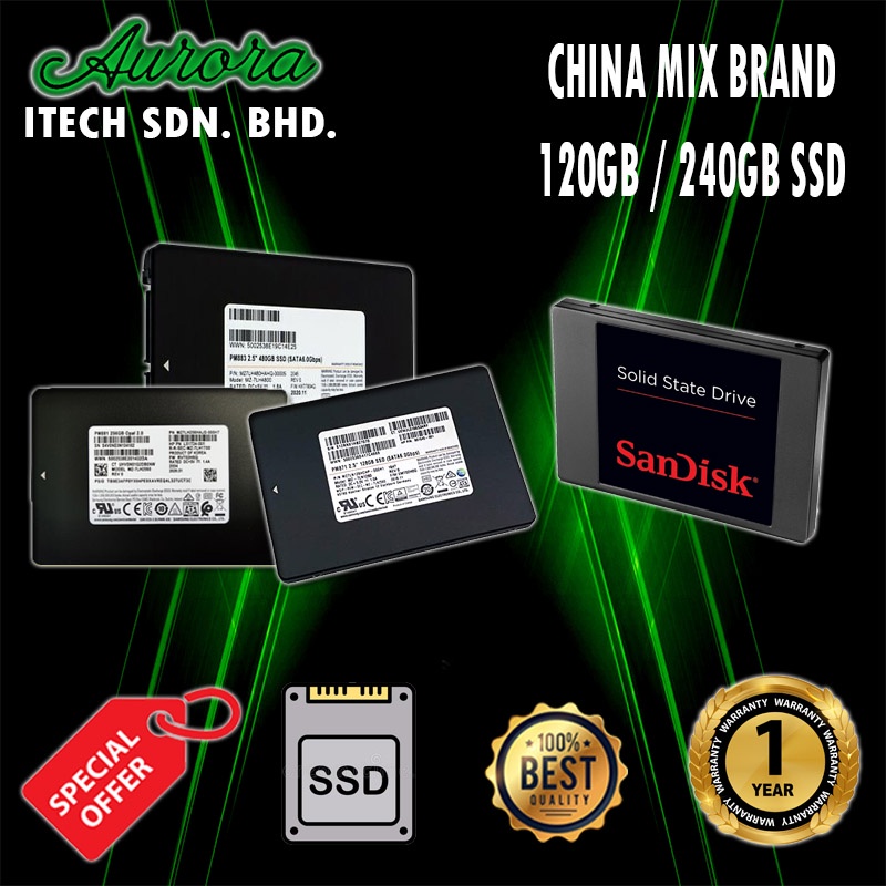(REFURBISHED) CHINA MIX MODEL 120GB & 240GB & 512GB SOLID-STATE DRIVE ...
