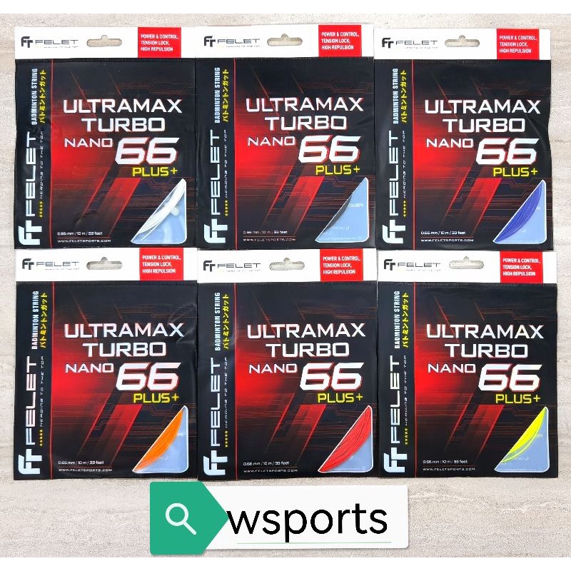 Original Felet Ultramax Turbo Nano 66 Plus Badminton Strings | Shopee ...