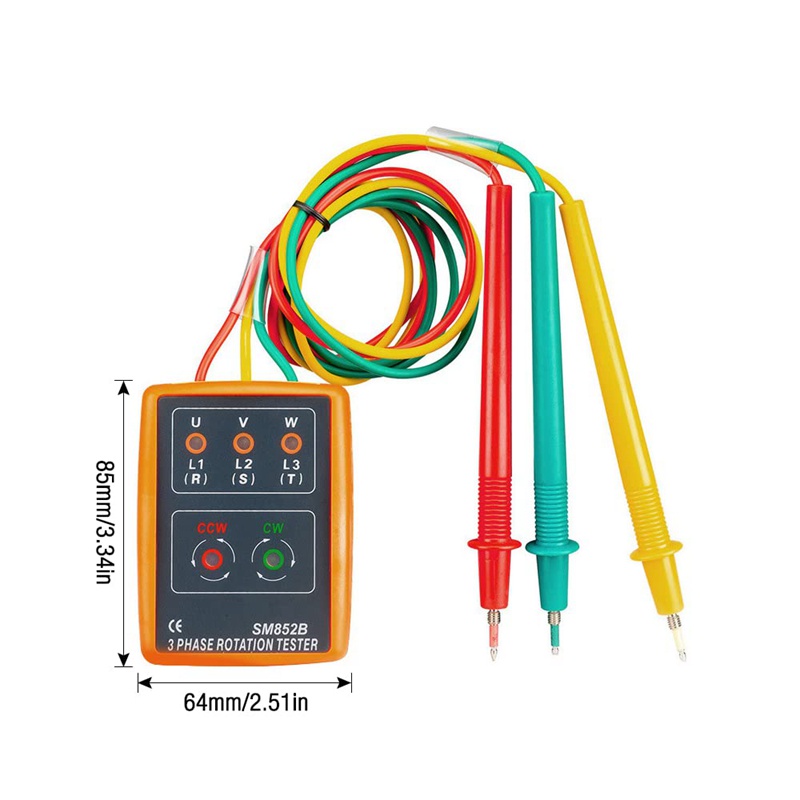Phase Tester Rotating Field Measuring Device, 3 Phase El Sequence ...