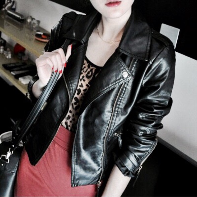 (Out of stocked) Korea dongdaemun leather jacket | Shopee Malaysia