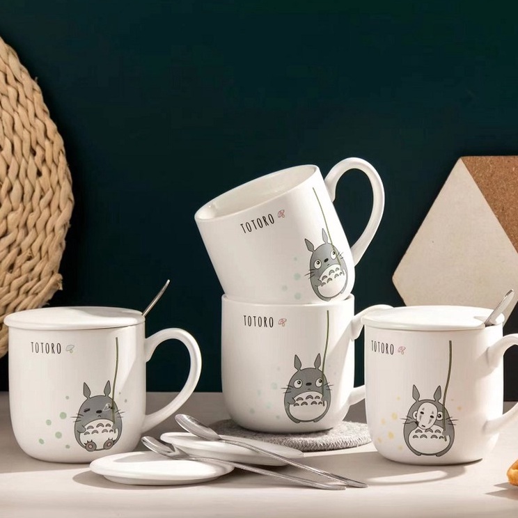 400ml Totoro ceramic mug Cartoon cup Breakfast mug Office Japan cartoon ...