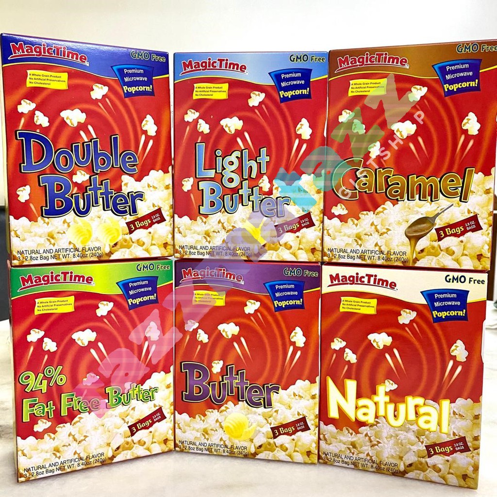 MagicTime Premium Microwave Popcorn - SeaSalt / Natural/Fat Free ...