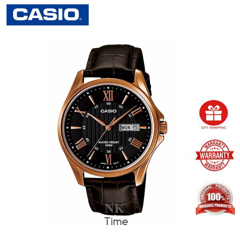 Casio MTP-1384L-1AV Analog Watch ROSE GOLD | Shopee Malaysia
