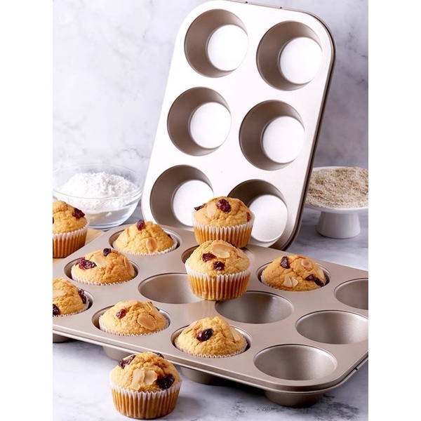 🔥Ready Stock🔥4/6/9/12Hole Non-Stick Muffin Cookie Cupcake Bekas Roti ...