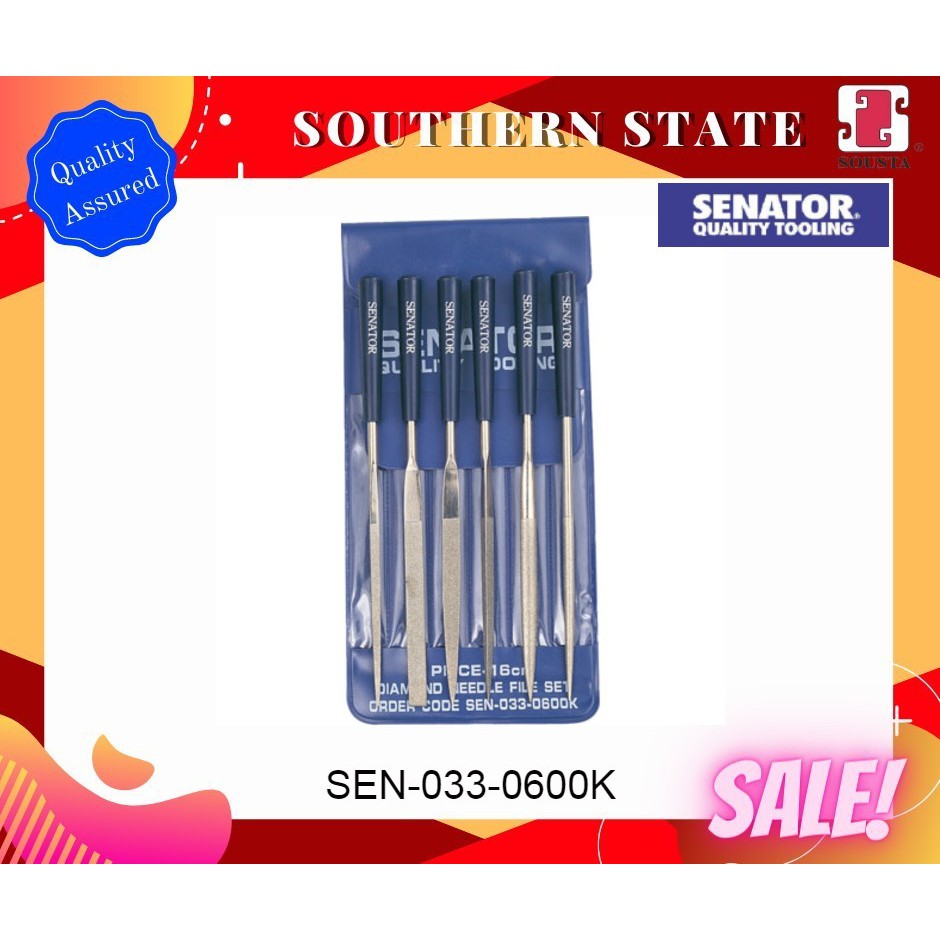 SENATOR 16cm 150 DIAMOND NEEDLE FILE SET (6-PCS) SEN-033-0600K | Shopee ...