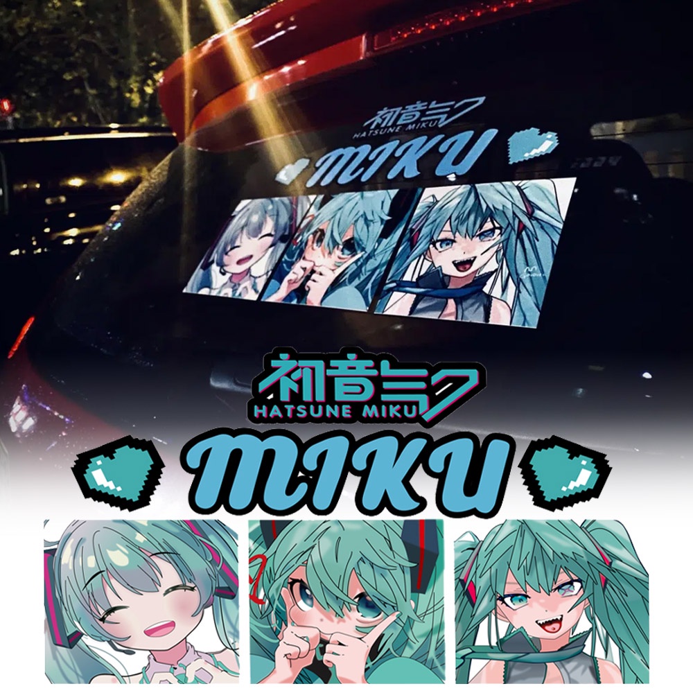 Hatsune Miku Two-Dimension Cartoon Sticker Windshield Car Door Stickers ...
