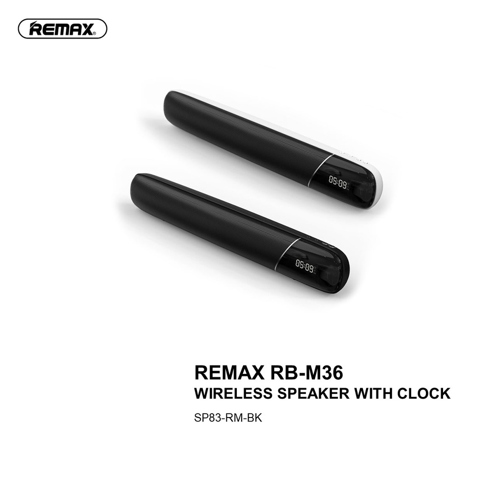 REMAX RB-M36 WIRELESS SPEAKER WITH CLOCK - BLACK | Shopee Malaysia