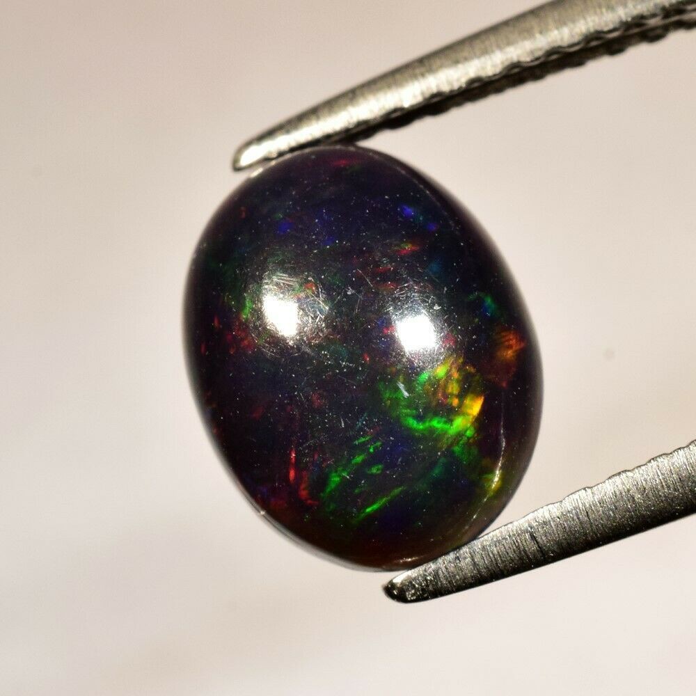 Natural Black Opal Cab Color Flash (Opaque) 0.90ct *VERY V TINY ...
