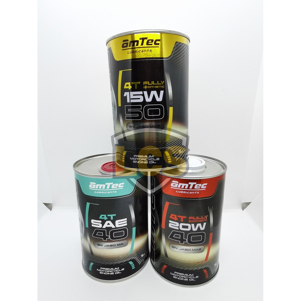 MINYAK AMTEC LUBRICANT SAE 40 / 20W-40 / 15W-50 4T FULLY SYNTHETIC 1L ...