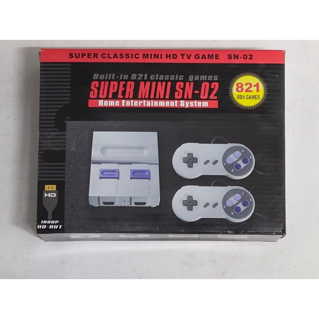 SUPER MINI NES Retro Classic Video Game Console TV Game Player Built-in 821 Games with Dual ...