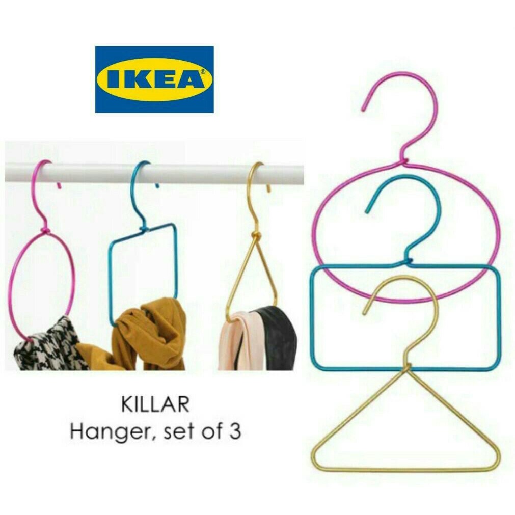 IKEA KILLAR Hanger, Tudung/Hijab/Scaft/Belt/Tie/ Hanger, set of 3 ...