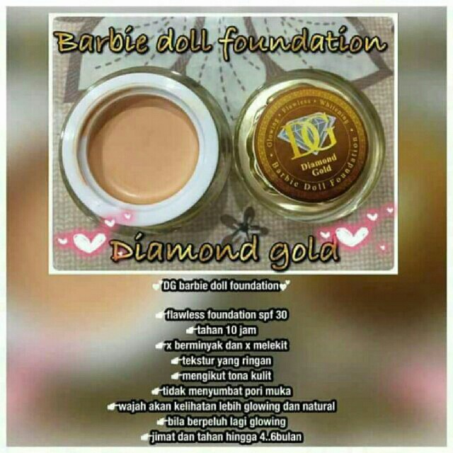 FOUNDATION BARBIE DOLL DIAMOND GOLD 100% Original | Shopee Malaysia