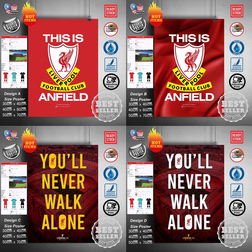 （READY STOCK)This Is Anfield FC | Liverpool FC | Football poster | wall ...