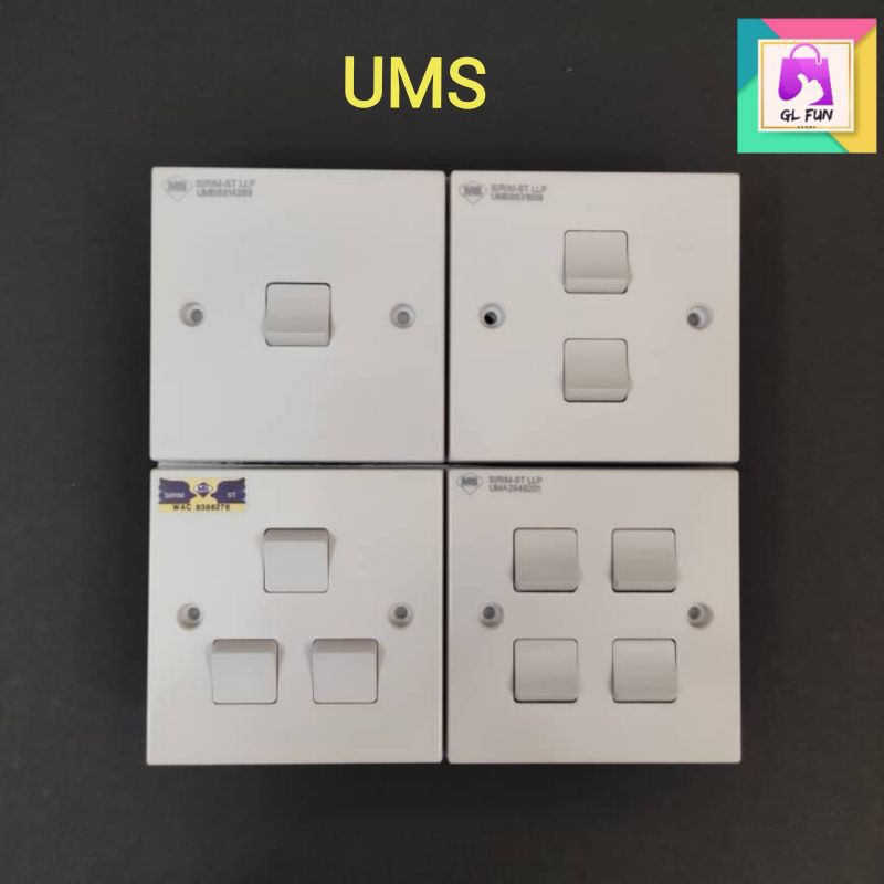 UMS Bakelite Switches & Socket Outlet (sirim)1G / 2G / 3G / 4G | Shopee ...