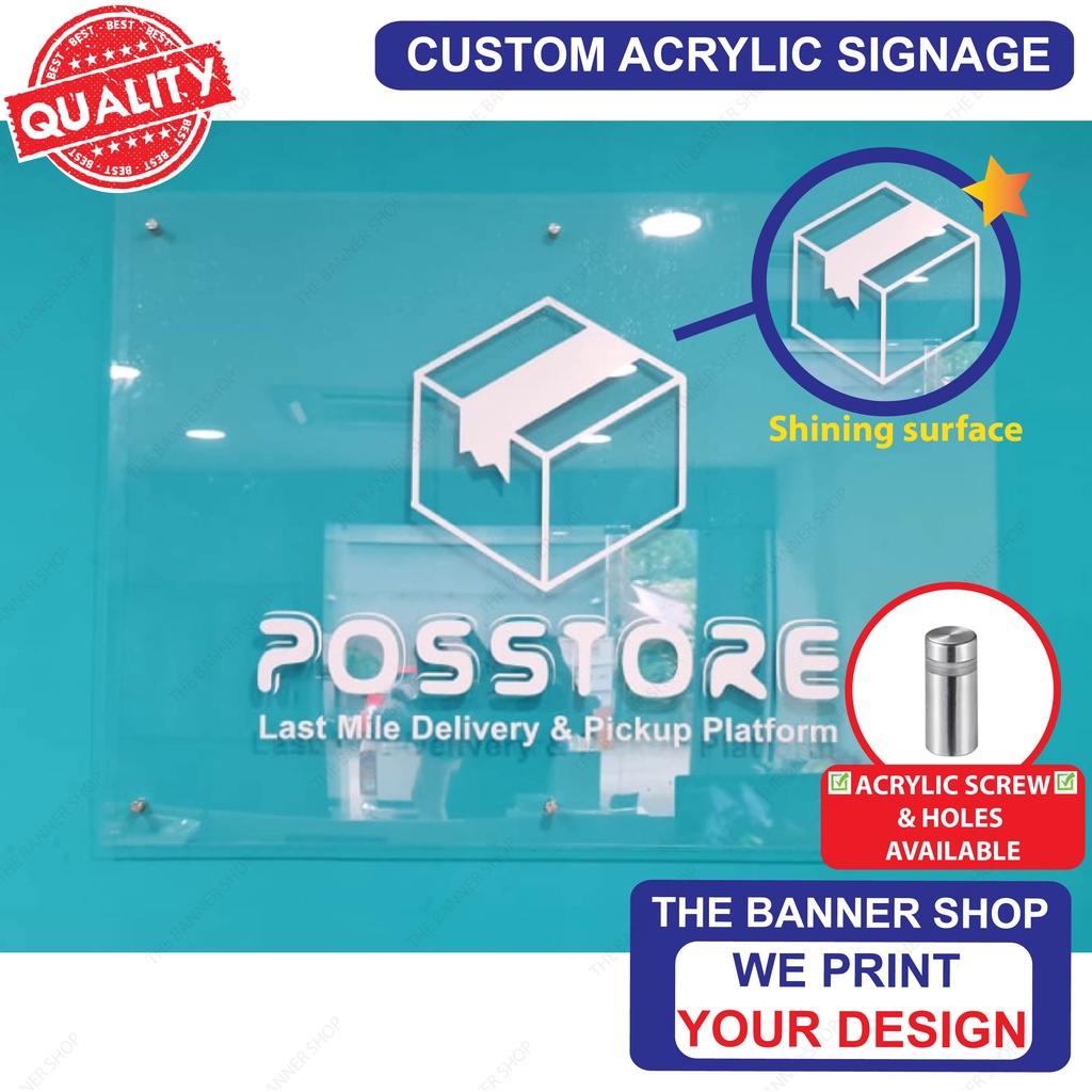 Custom Acrylic Signage, Custom Sticker Signage, Custom PVC Signage ...