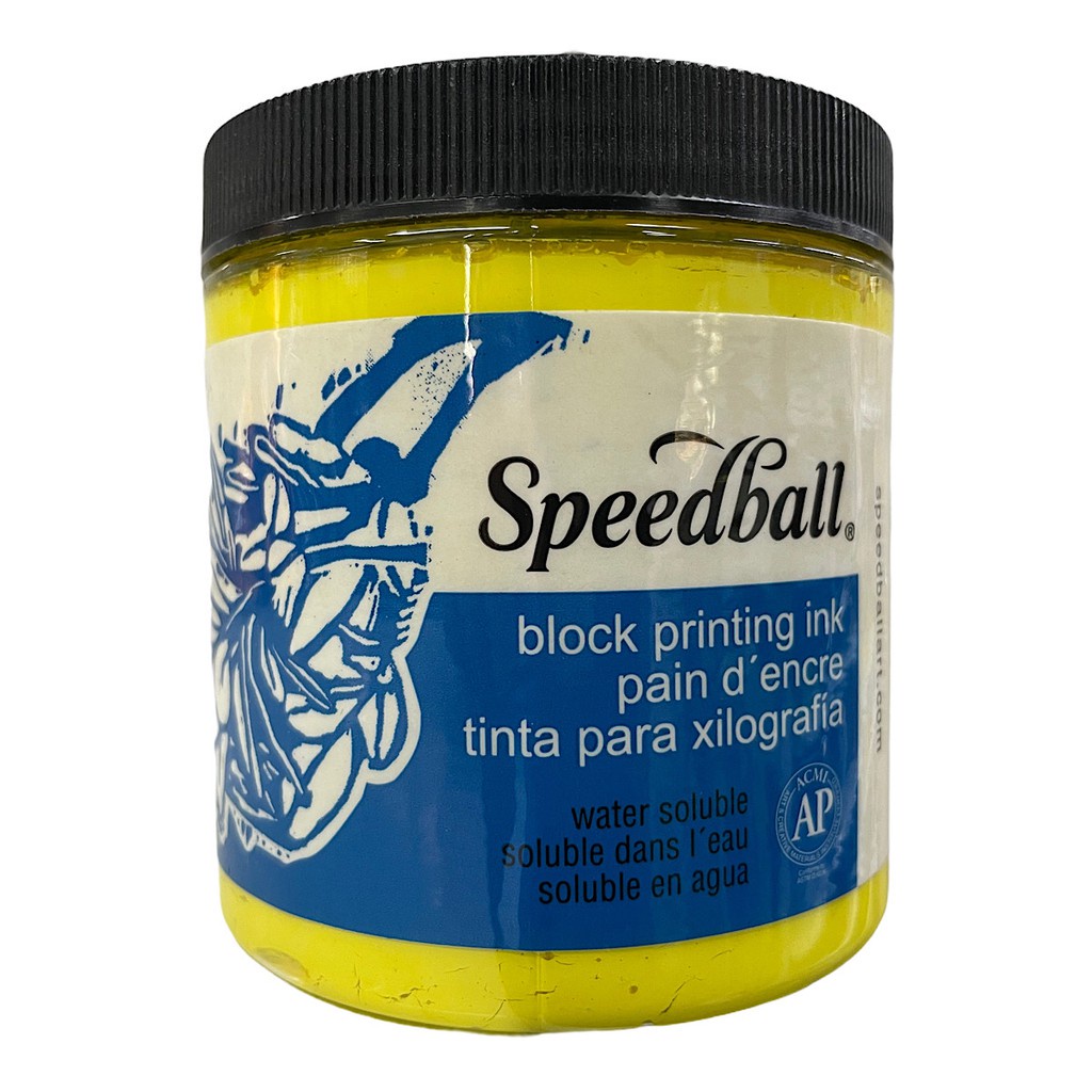 Speedball Water-Soluble Block Ink 8oz(227ml) Yellow 3805 (2934040038052 ...