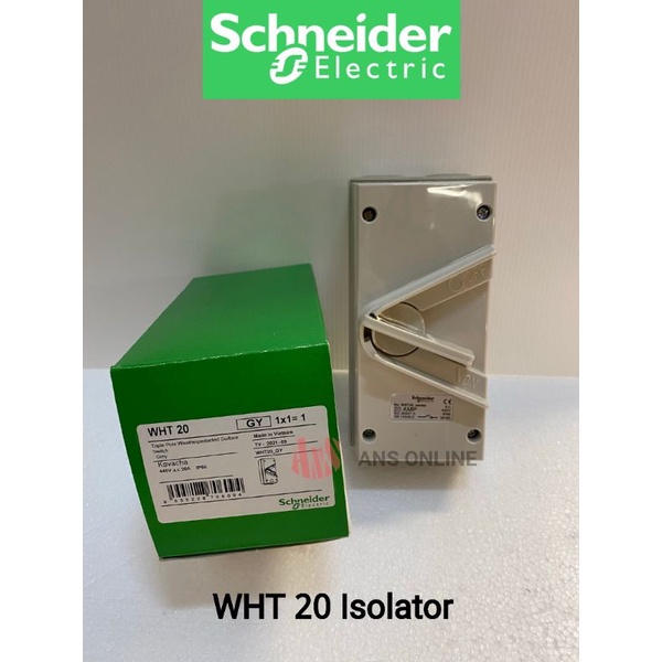 Schneider Kavacha wht 20 / 35 / 63 3poles Isolator IP66 Weatherproof 20a 35a 63a wht20 wht35 ...