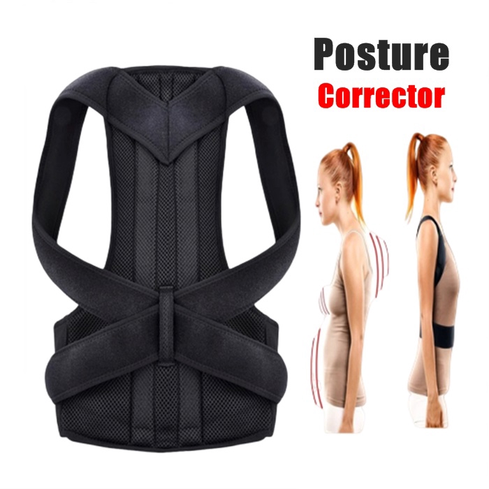 (MALAYSIA STOCK) Adjustable Back Brace Posture Corrector Back Support ...