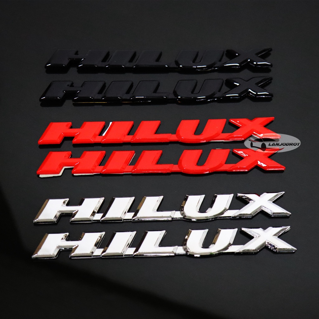 HILUX Logo Embossed Letters Size 1.8 x 16.5 cm. For TOYOTA TIGER ...