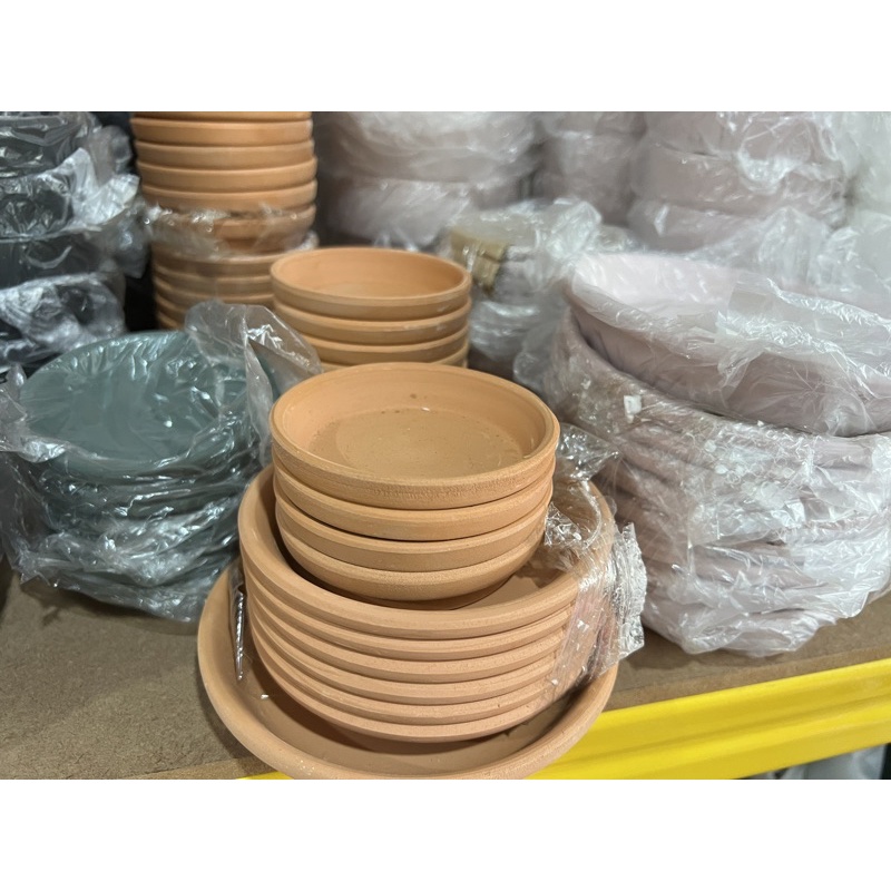 TERRACOTA TRAY SAUCER PLATE VARIOUS SIZE AND COLOR | Shopee Malaysia