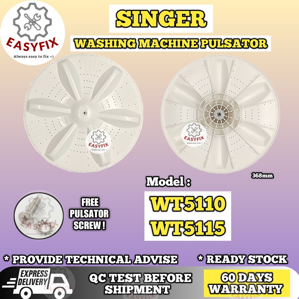 WT5110 / WT5115 SINGER WASHING MACHINE PULSATOR ( PINGGAN MESIN BASUH ) | Shopee Malaysia