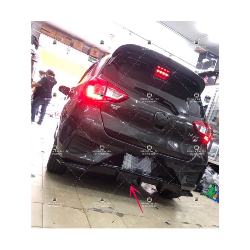 Perodua Myvi 2018-2020 Rear lip diffuser skirt bodykit V1 | Shopee Malaysia