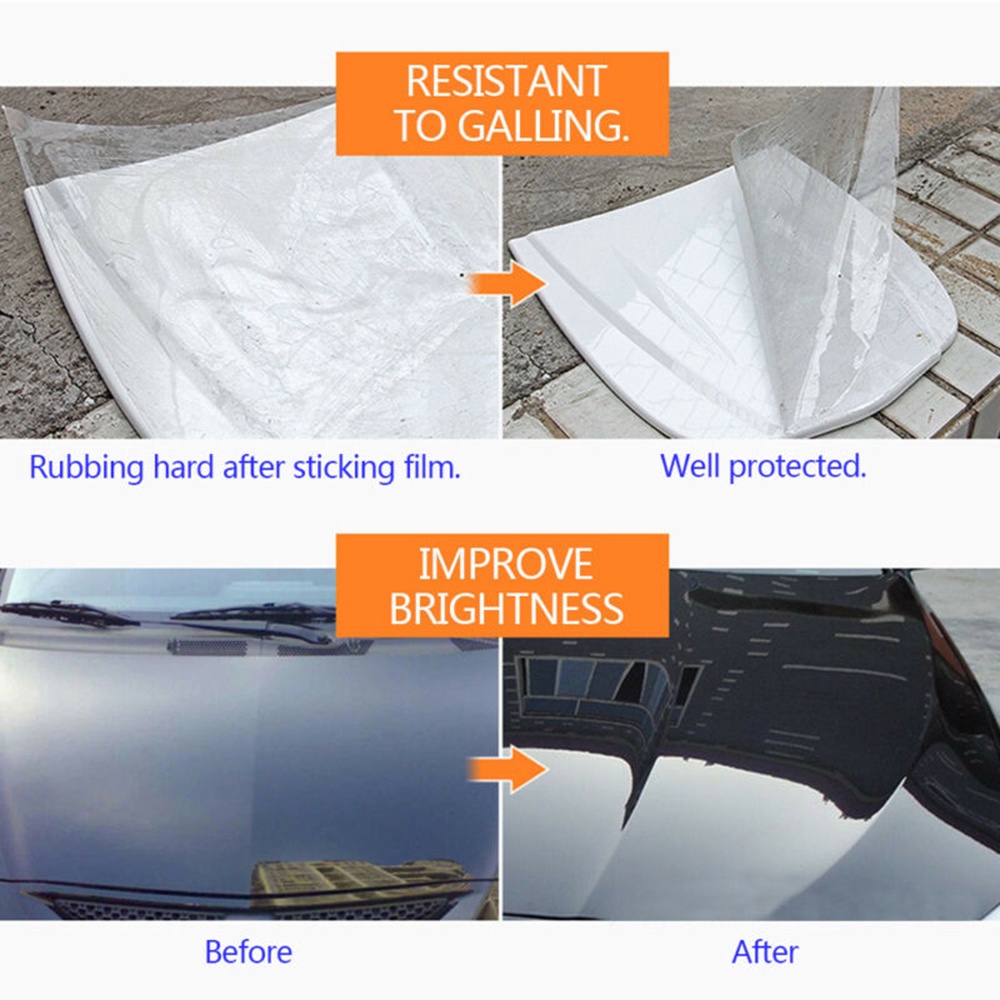 Transparent Car Wrap Vinyl Film High Gloss Clear 3 Layer Sticker 300 ...