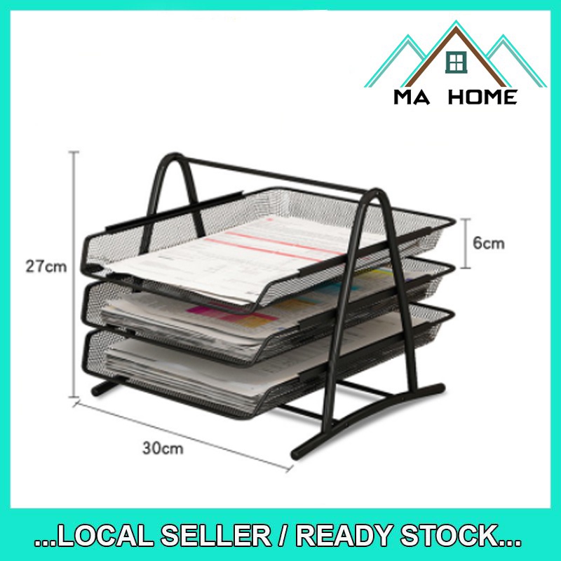 MA Home Metal Office Desk Table Paper Tray Layer Clerk File Document ...