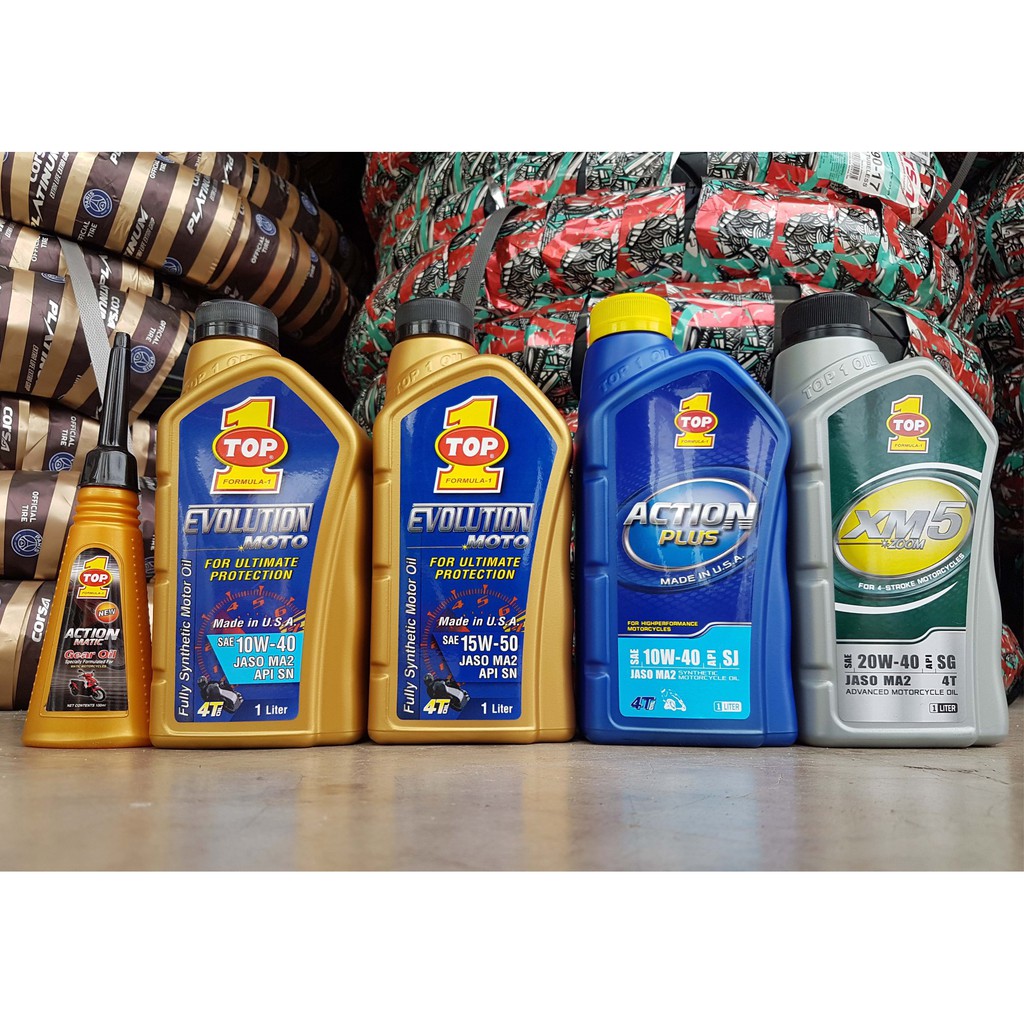 MINYAK HITAM MOTOSIKAL TOP1 4T Engine Oil XM88 Fully/Semi/Mineral ...