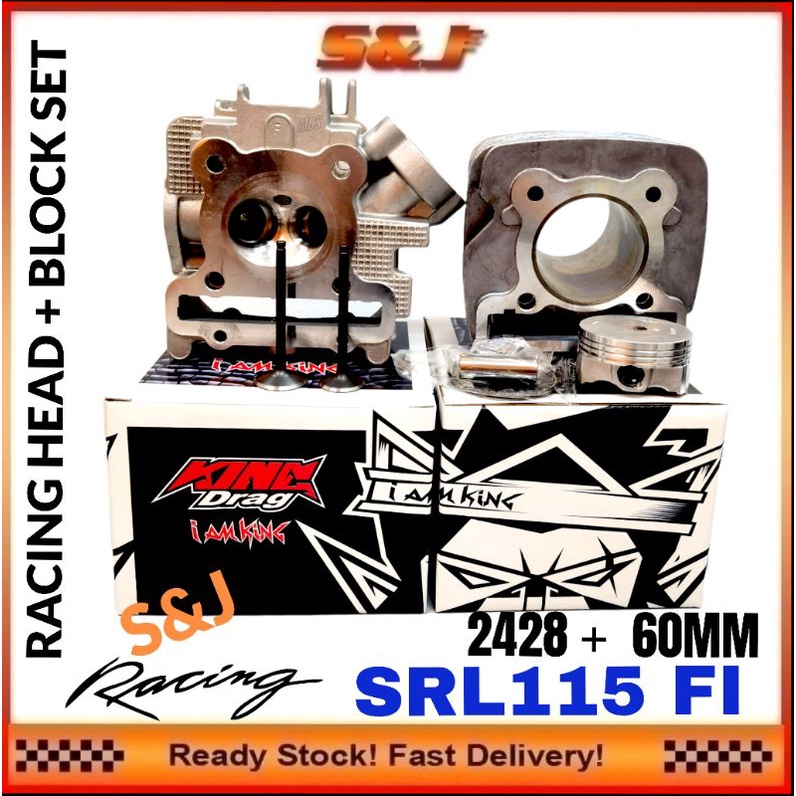 KINGDRAG SRL115 FI LAGENDA 115 FI RACING HEAD 2428 RACING BLOCK 60MM ...